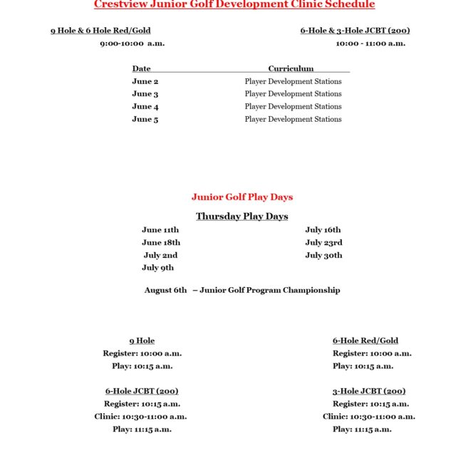 GOLF PROGRAMS - Trent Rommann Golf